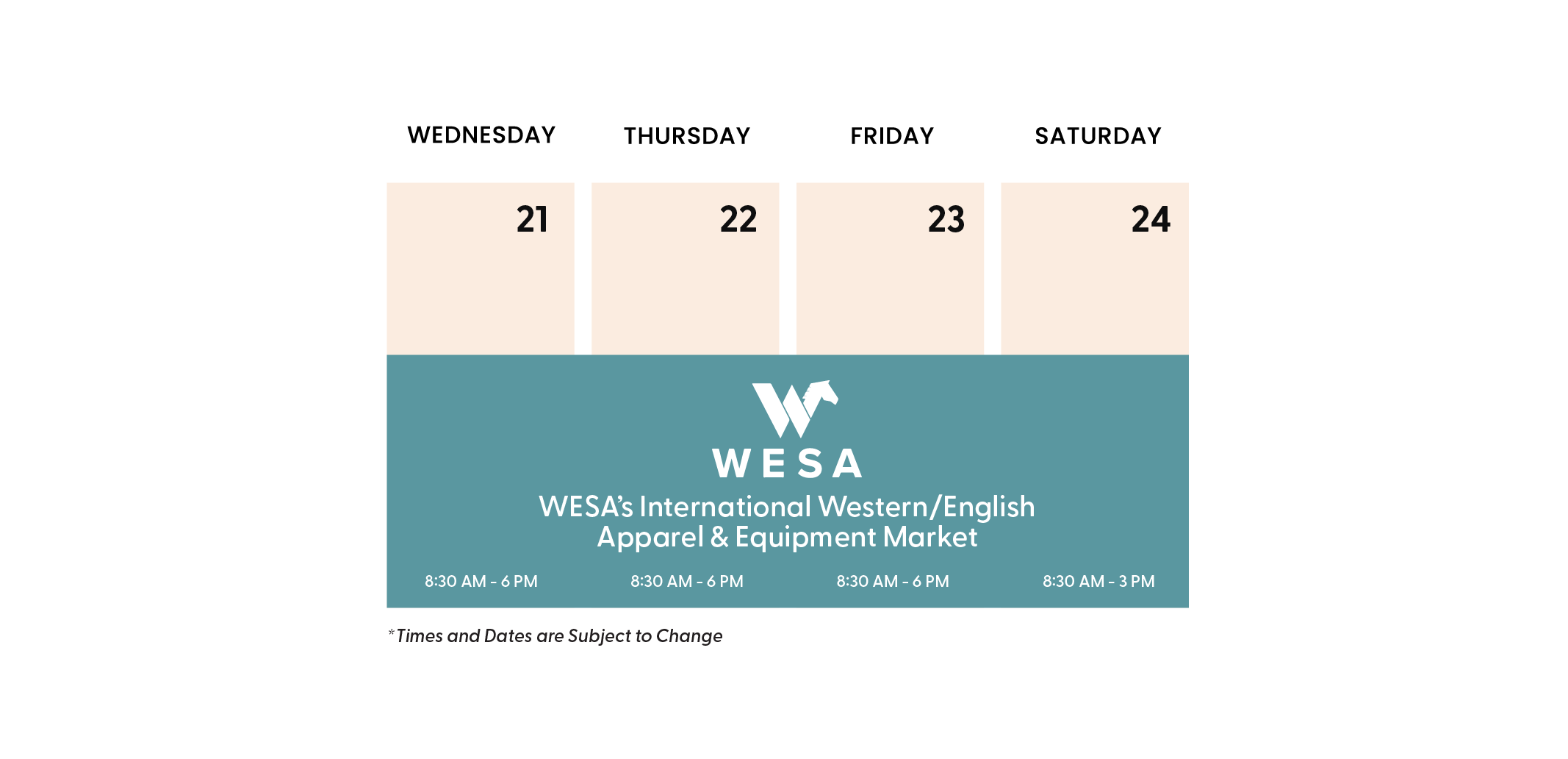 WESA’s International Western/English Apparel & Equipment Market ...